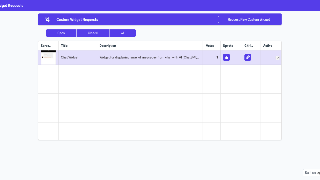 Custom Widget Requests Appsmith Community Portal