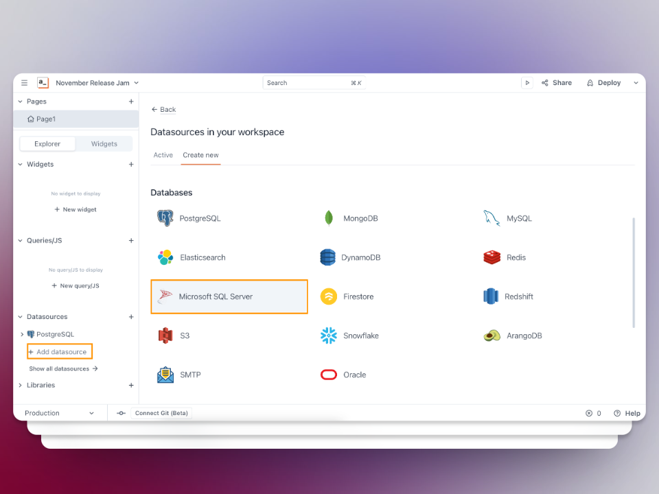 Integrating Appsmith with Microsoft SQL Server | Appsmith Community Portal Integrating Appsmith with Microsoft SQL Server | Appsmith Community Portal